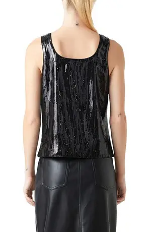 GREY LAB Sequin Sleeveless Top