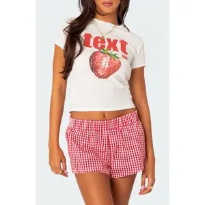 EDIKTED Text Me Graphic T-shirt