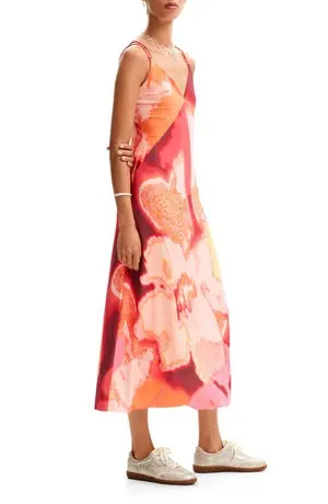 Desigual Printed Midi Slipdress
