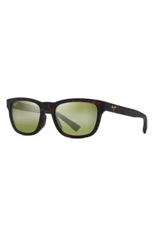 Maui Jim Kapii Square Sunglasses - Matte Dark Havana
