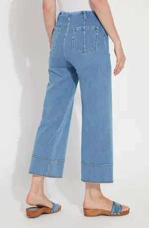 Lyssé Margo High-waist Cropped Jeans - Bleached Blue
