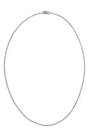 Lana Jewelry 14k Gold Diamond Tennis Necklace - White