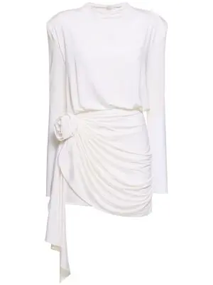 Magda Butrym Jersey Draped Mini Dress