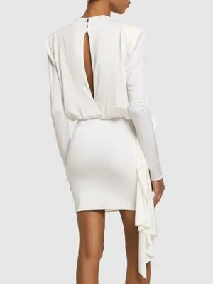 Magda Butrym Jersey Draped Mini Dress