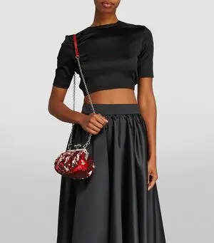 Max Mara Small Sequinned Pasticcino Bag
