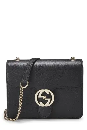 Gucci Leather Interlocking Crossbody - Black