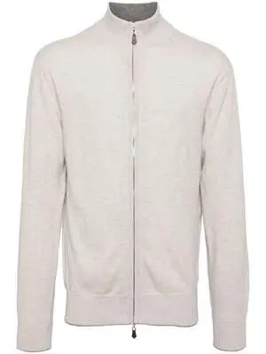 N.peal Knightsbridge Zip-up Cardigan - Neutrals