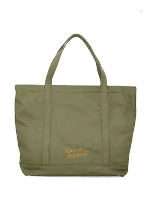 Maison Kitsuné Large Fox Head Tote Bag - Green