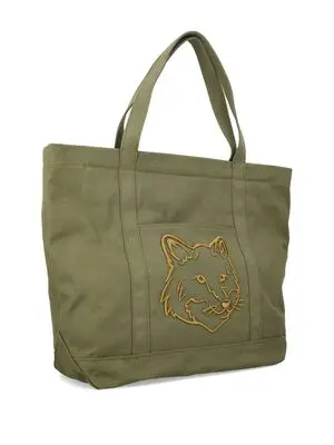 Maison Kitsuné Large Fox Head Tote Bag - Green