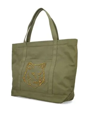 Maison Kitsuné Large Fox Head Tote Bag - Green