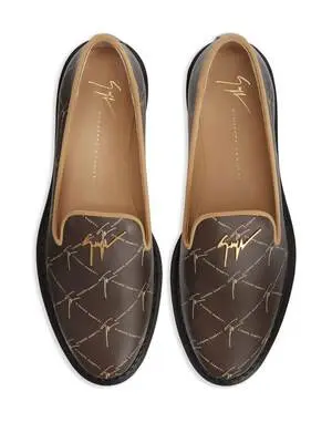 GIUSEPPE ZANOTTI Tim Logo-lettering Loafers