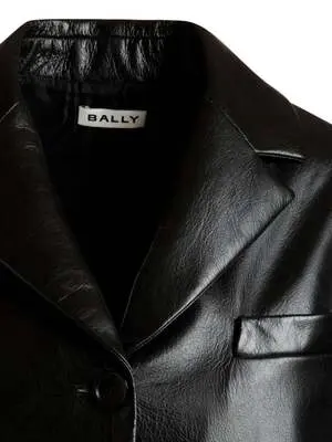 Bally Leather Blazer Notched Lapels