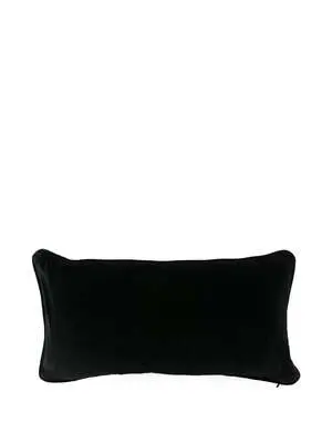 LES-OTTOMANS X Browns Leaves-embroidered Velvet Cushion