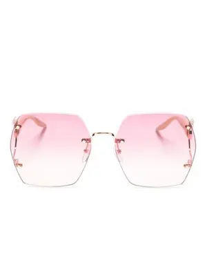 Gucci Double G Geometric Sunglasses