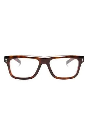 Gucci Rectangle-frame Glasses - Brown
