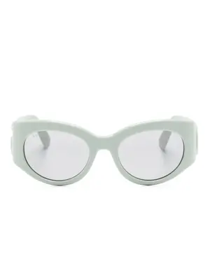Gucci Oval-frame Sunglasses - Green