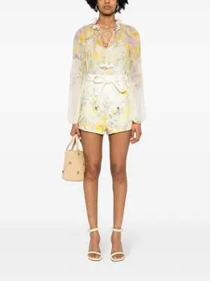 Zimmermann Harmony Billow Floral-print Blouse