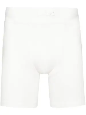 LUDOVIC DE SAINT SERNIN Logo-embroidered Cyclist Shorts - White