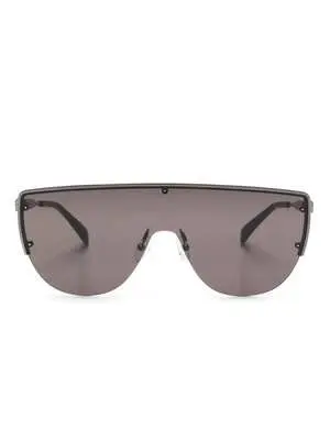 Alexander McQueen Skull Stud Shield Sunglasses - Black