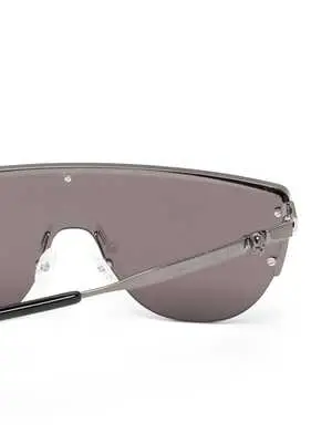 Alexander McQueen Skull Stud Shield Sunglasses - Black