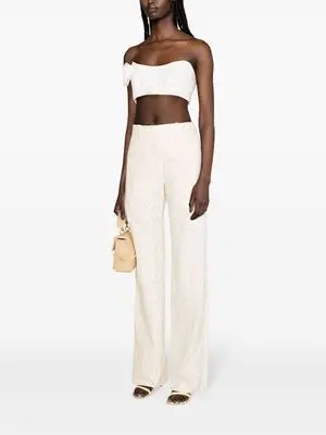 Valentino Garavani Toile Iconographe Flocked Tailored Trousers