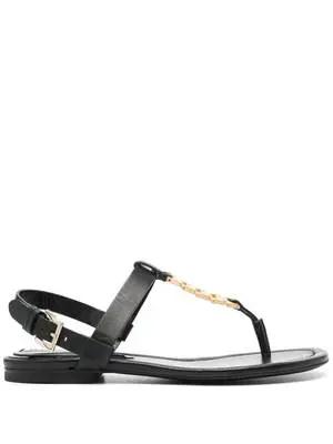 Victoria Beckham Chain-embellished Leather Sandals