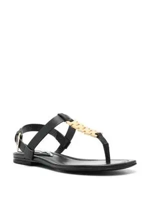 Victoria Beckham Chain-embellished Leather Sandals