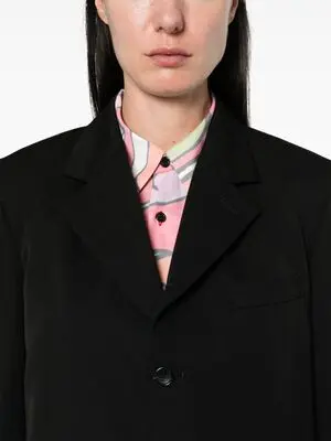 Comme Des Garçons Single-breasted Wool Blazer