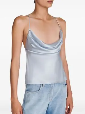DION LEE Rivet Cowl-neck Top