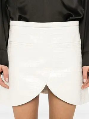 COURREGES Ellipse Crocodile-effect Mini Skirt