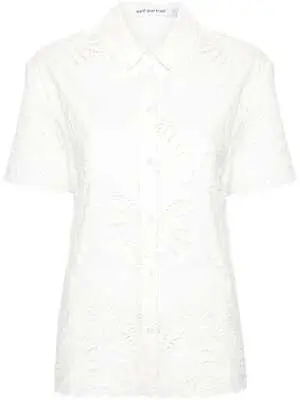 SELF-PORTRAIT Broderie-anglaise Cotton Shirt