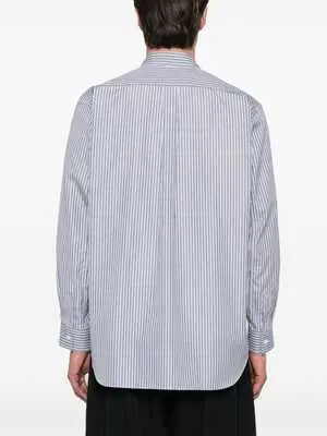 Comme Des Garçons Striped Cotton Shirt - Blue