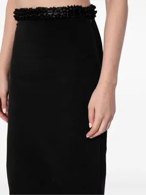 Mach & Mach Ruffle-trim Pencil Skirt