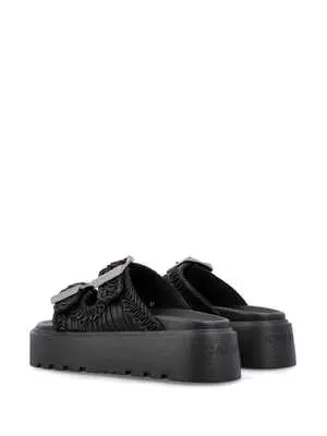 Casadei Birky Ale Flatform Slides - Black