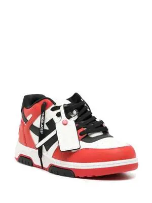 Off-White Out Of Office Colour-block Sneakers - Red