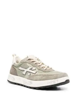 Premiata Logo-appliqué Low-top Sneakers - Green