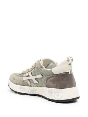 Premiata Logo-appliqué Low-top Sneakers - Green