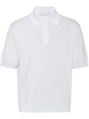 Prada Triangle-logo Cotton Polo Shirt