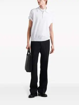 Prada Triangle-logo Cotton Polo Shirt