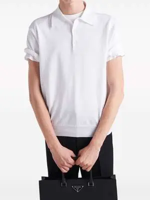 Prada Triangle-logo Cotton Polo Shirt