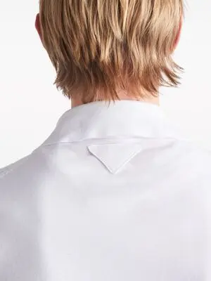 Prada Triangle-logo Cotton Polo Shirt