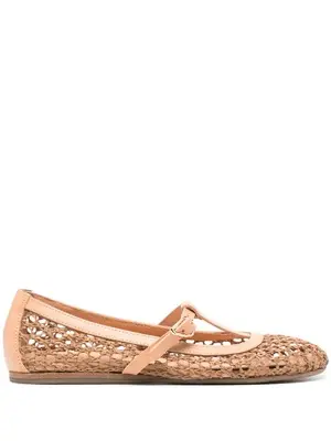 ANCIENT GREEK SANDALS Aerati Raffia Ballerinas - Brown
