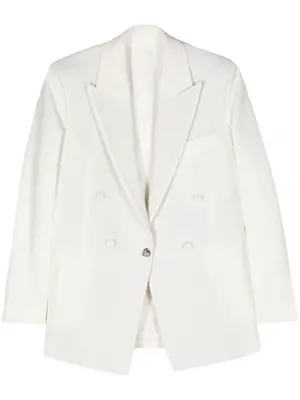 LANVIN Rose-button Single-breasted Blazer