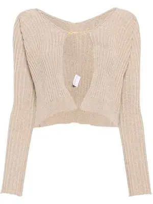 Jacquemus Pralu Lurex Cardigan - Gold