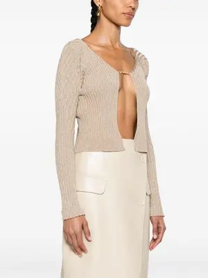 Jacquemus Pralu Lurex Cardigan - Gold