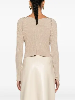 Jacquemus Pralu Lurex Cardigan - Gold