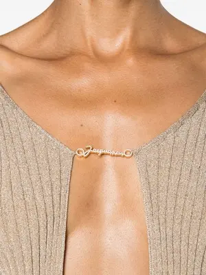 Jacquemus Pralu Lurex Cardigan - Gold