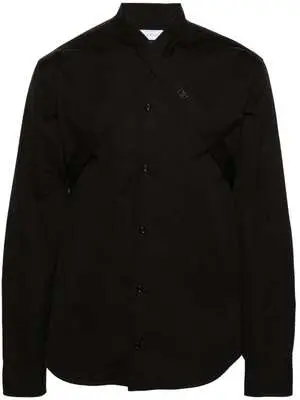 Off-White Duchesse-collar Cotton Shirt - Black