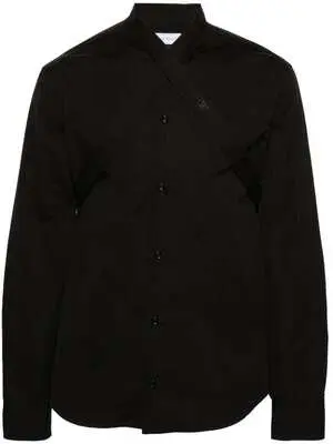 Off-White Duchesse-collar Cotton Shirt - Black