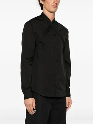 Off-White Duchesse-collar Cotton Shirt - Black